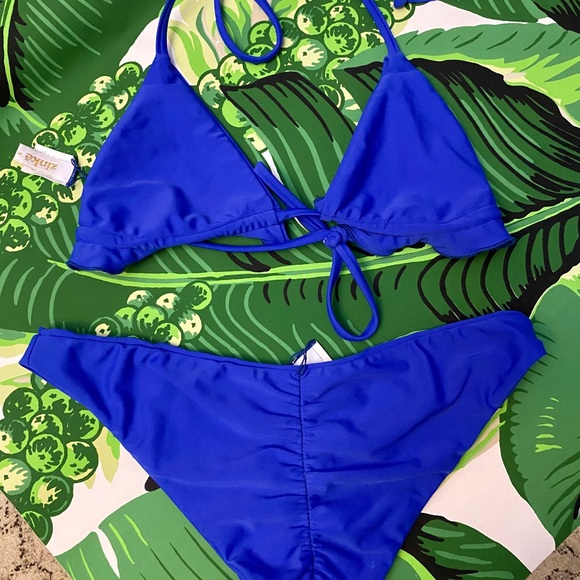 Zinke | Swim | Zinke String Top Bikini In Cobalt Blue | Poshmark